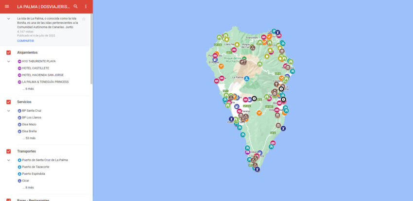 Mapa de La Palma: todos los puntos de interés para tu visita a la isla ...